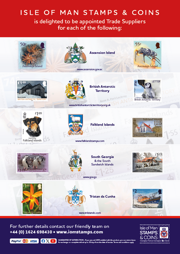 Trade Supplier - Overseas Territories – Isle of Man Stamps and Coins